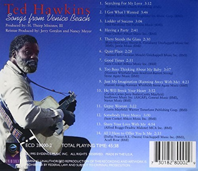 Songs from Venice Beach, Ted Hawkins (Recorded By) Ted Hawkins ...