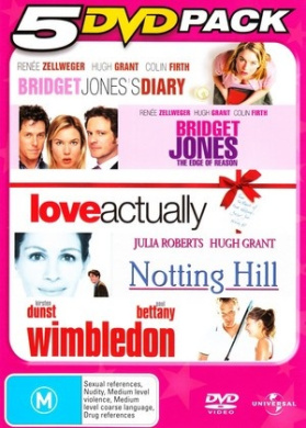 5 Movie Collection Drama - (Love Actually / Notting Hill / Bridget ...