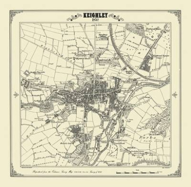 Keighley 1852 Map (Heritage Cartography Victorian Town Map Series ...