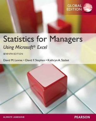Statistics for Managers using MS Excel, Global Edition, David M Levine David F Stephan - Shop ...