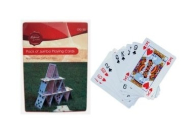 PACK OF GIANT A3 PLAYING CARDS OUTDOOR FAMILY BBQ SUMMER FUN POKER DECK ...