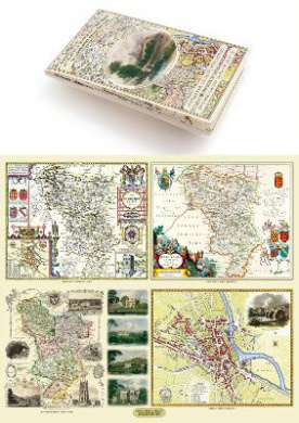 Derbyshire 1610 – 1836 – Fold Up Map that features a collection of Four ...