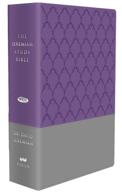 THE JEREMIAH STUDY BIBLE PURPLE/GRAY BURNISHED LEATHERLUXE THUMB INDEX ...