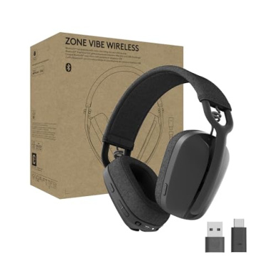 Logitech Zone Vibe Wireless Bluetooth Headset with Noise-Canceling Mic ...