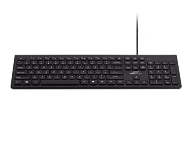Monoprice Workstream Low-Profile Spill-Resistant Silent Keyboard (Black ...